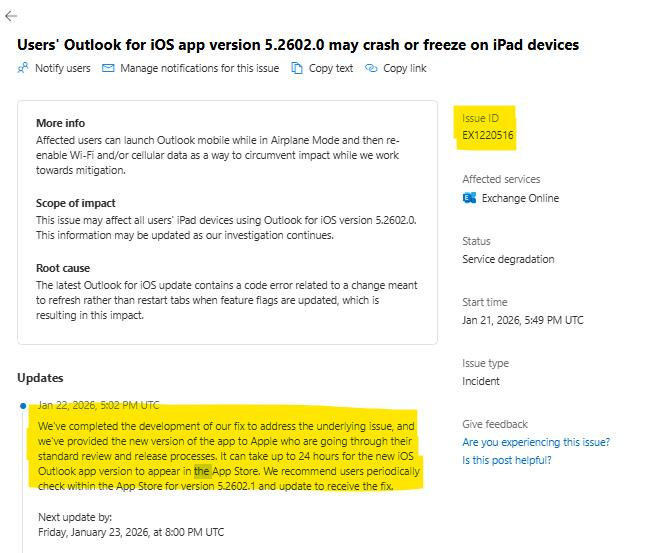 Outlook App Shows Blank Screen on iPad - Microsoft Q&A