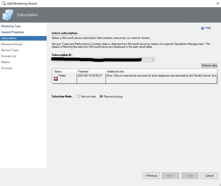 Azure Management Pack problem with adding monitoring - Microsoft Q&A
