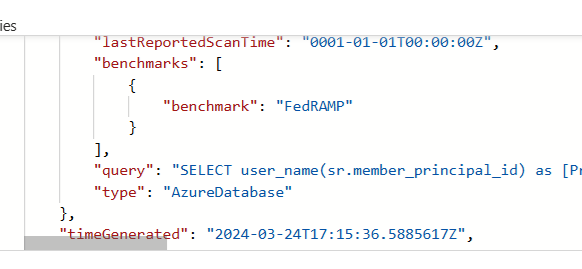 Kql To Find Az Sql Db Last Scan Date Time As Seen On Portal Az Sql Database Defender Ui