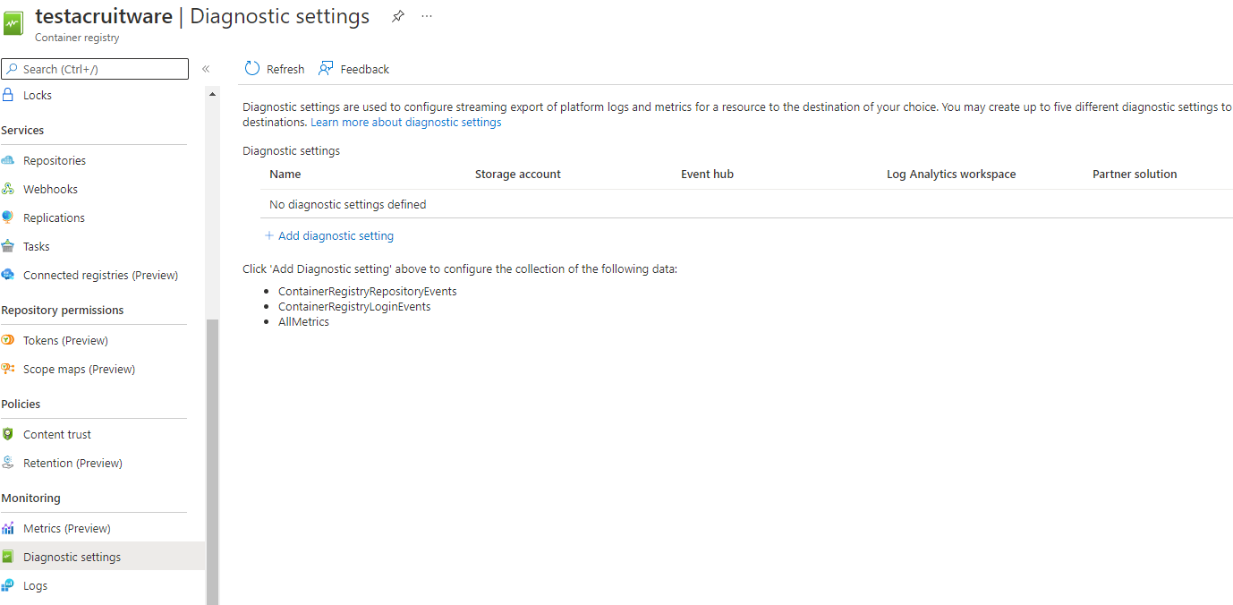 Unable To Run Azure Web Service From A Docker Image In An Azure Registry Microsoft Qanda