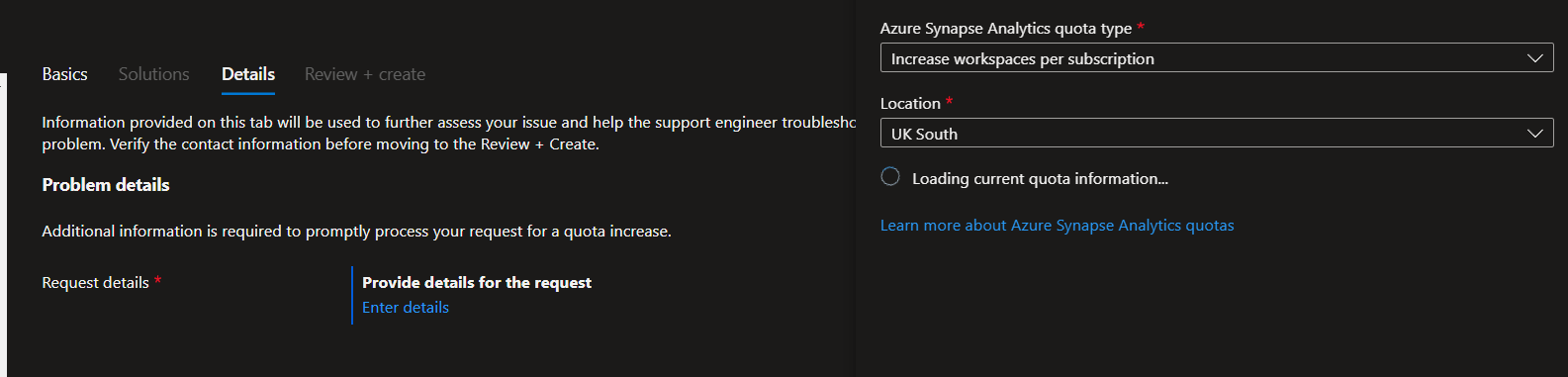 How do I increase the Synapse limit? - Microsoft Q&A