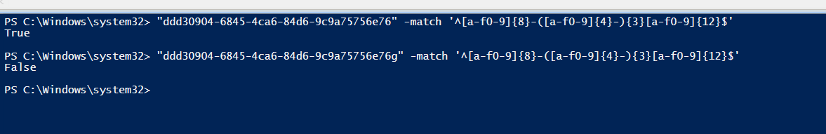 Guid Regex Help On Validate Pattern Microsoft Qanda 6108