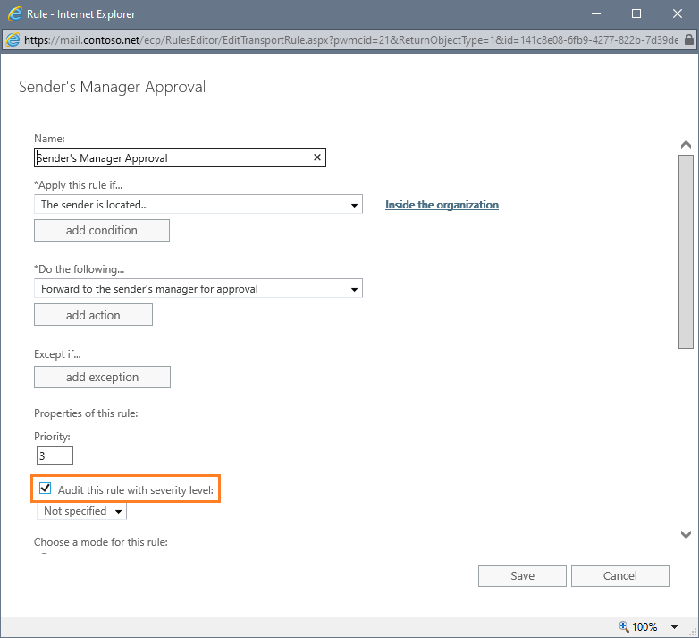 Auditing Transport Rules - Microsoft Q&A
