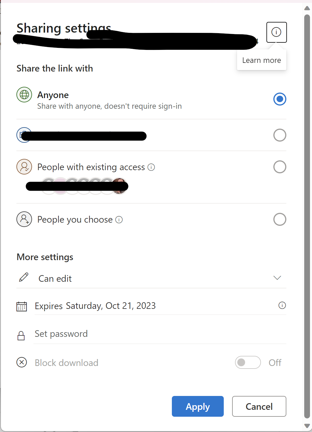Sharelink from Sharepoint - No Download option - actions ribbon not ...
