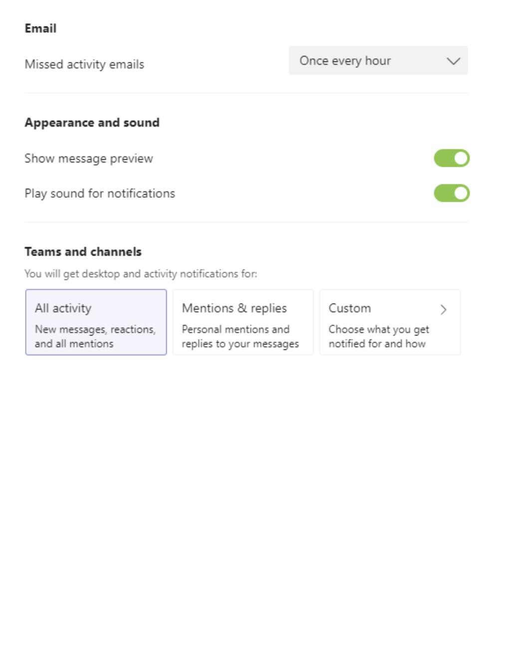 Microsoft TEAMS notifications not working for Channels - Microsoft Q&A