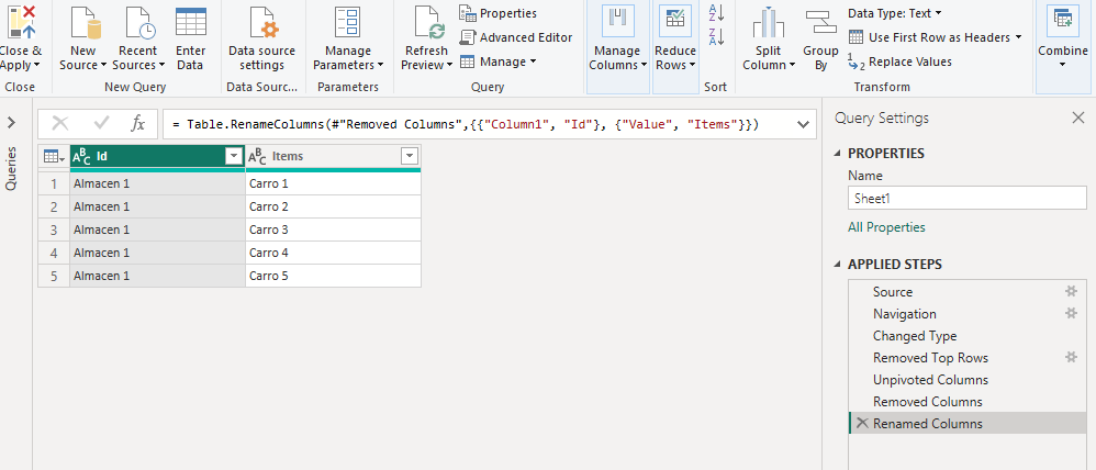 Nest the rest of the columns under the first column in Power BI ...