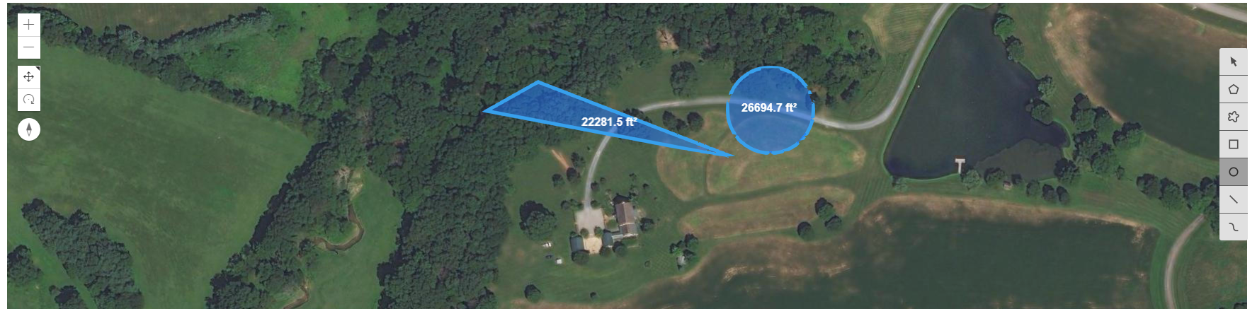 i want to add draw shape and find the area of it in bing map using ...