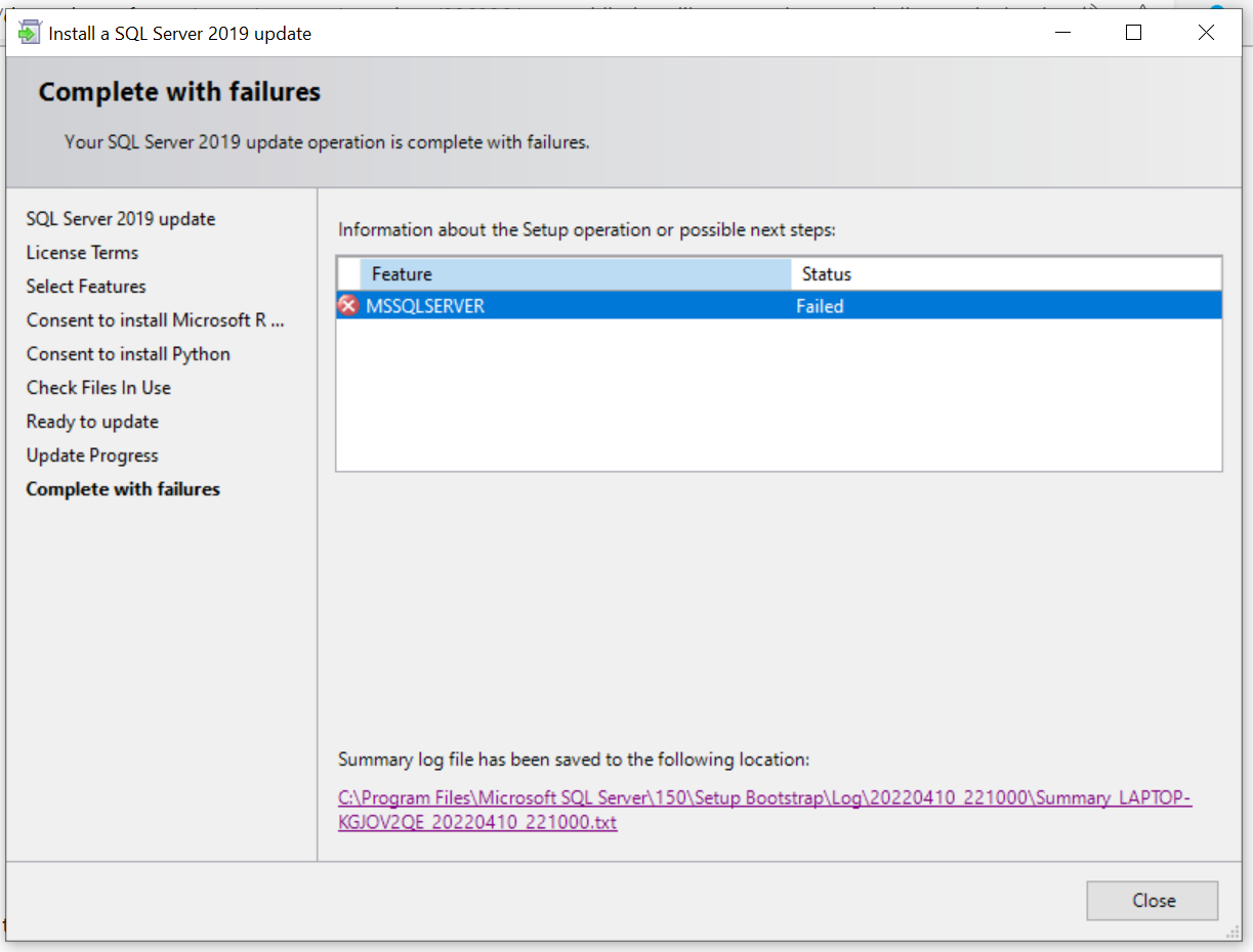 Error While Installing Ms Sql Server Dwdiagnostics Database Currently