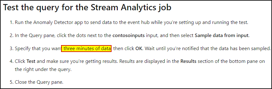 Stream Analytics Query Ui Portal Unable To Connect To Input Source At The Moment Microsoft Qanda