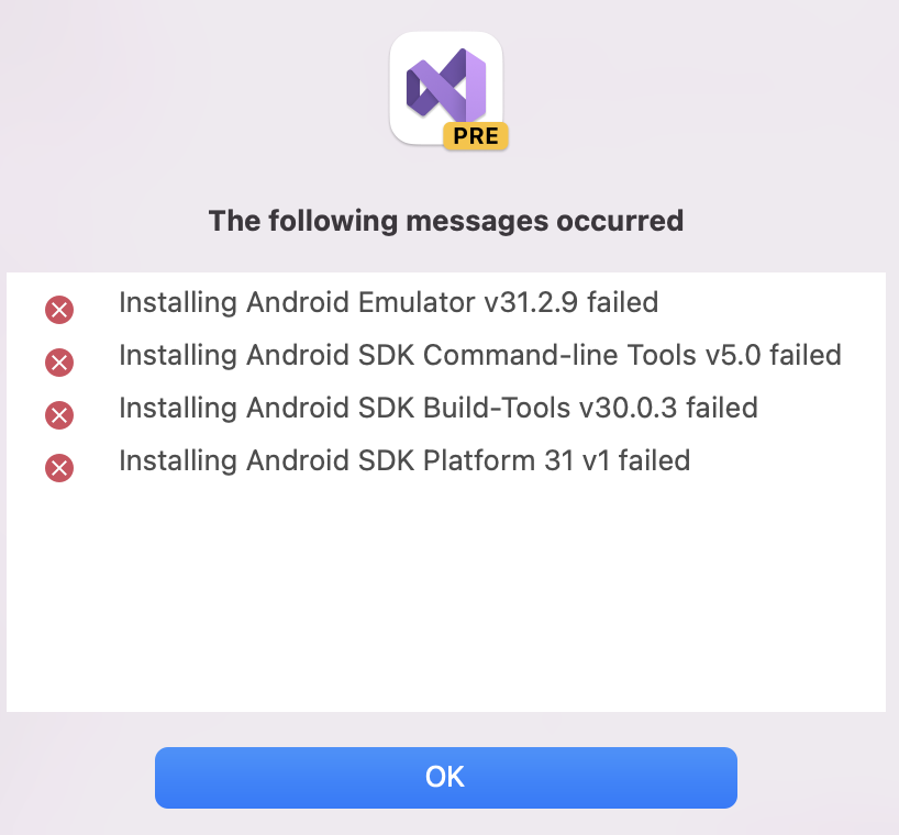 Repairing/Installing Android SDK always fails in Visual Studio for Mac ... Repairing/Installing Android SDK always fails in Visual Studio for Mac ...