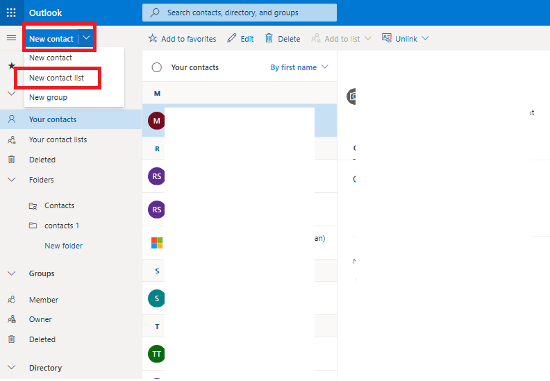 copy/duplicate a contact list in Outlook 365 - Microsoft Q&A