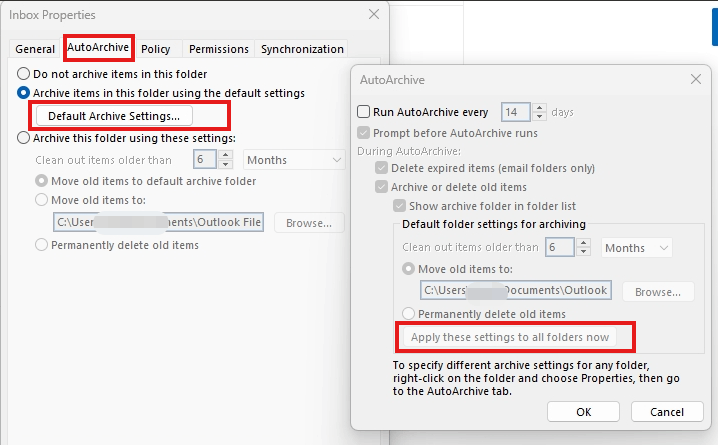 Outlook 2019 Autoarchive versus "do not archive". - Microsoft Q&A
