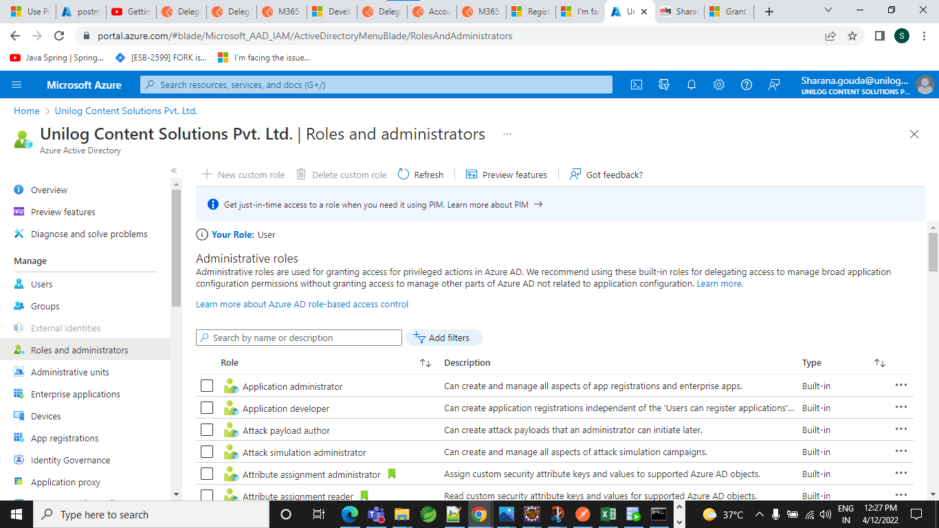 Im Facing The Issue In Api Permission Microsoft Qanda