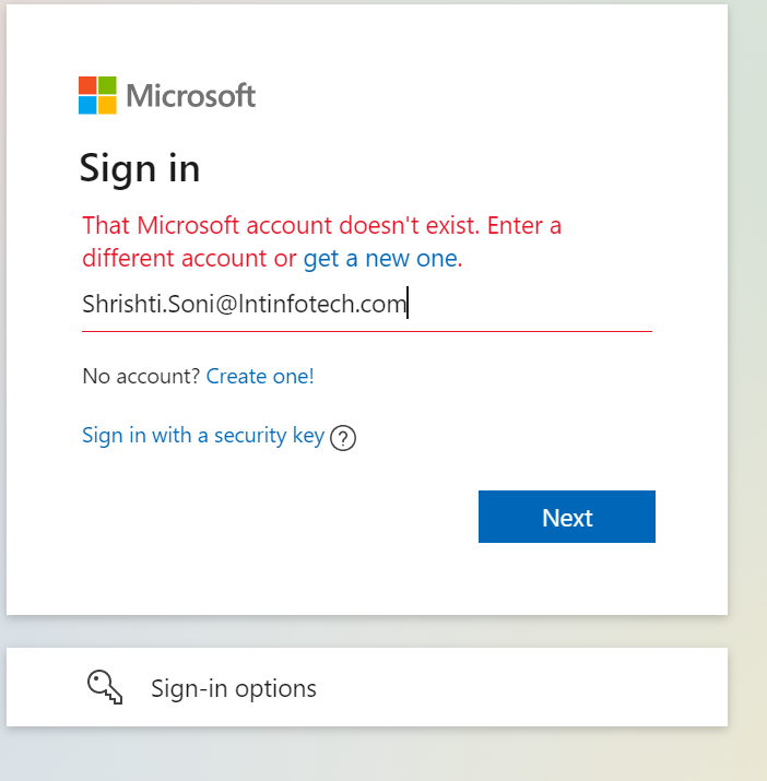 Not able to signin using work account - Microsoft Q&A Not able to signin using work account - Microsoft Q&A