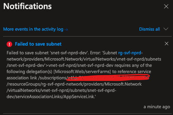 Unable To Delete The Delegation From Subnet Microsoft Qanda
