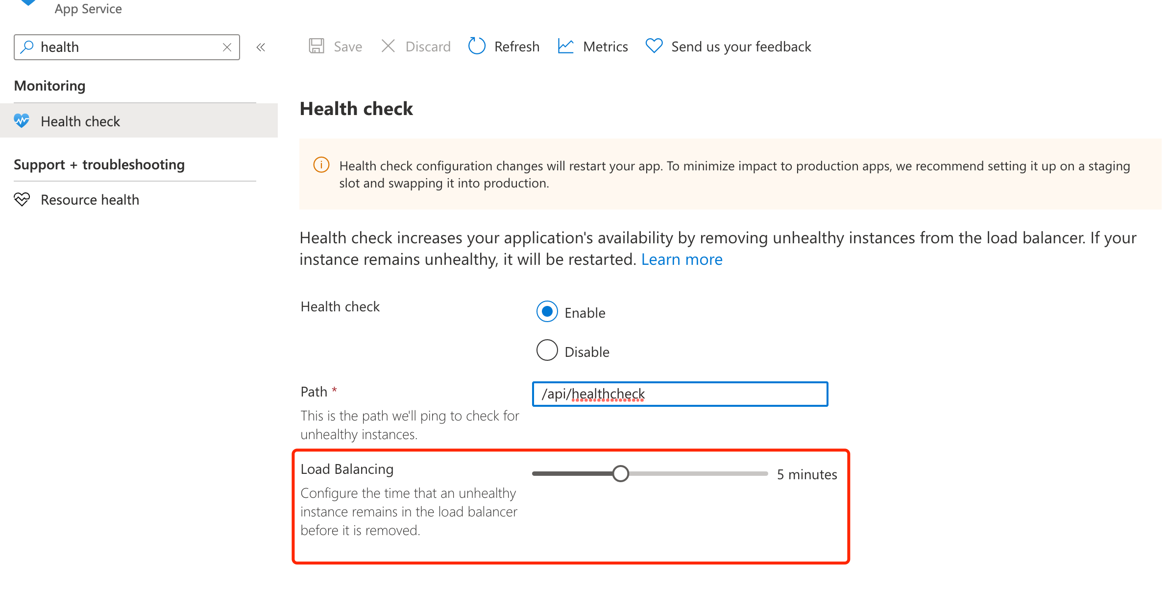 Azure App Service - WEBSITE_HEALTHCHECK_MAXPINGFAILURES and time of ...