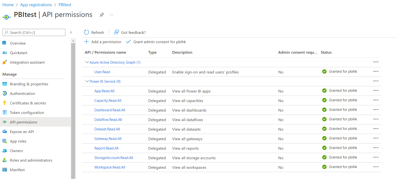 Access Token for PBI - Microsoft Q&A