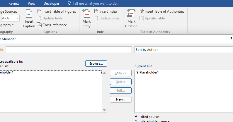 Bibliography won't display all completed fields - Microsoft Q&A