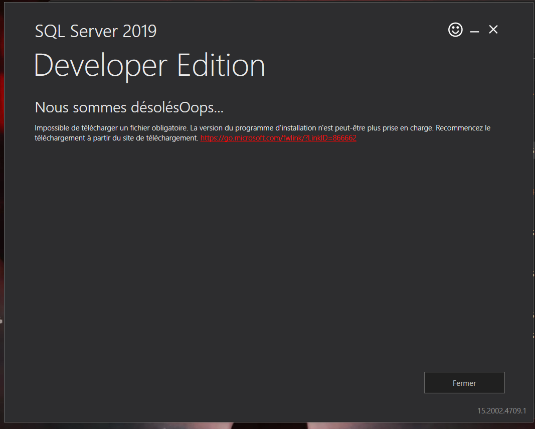 problem downloading sql server 2019 developer - Microsoft Q&A