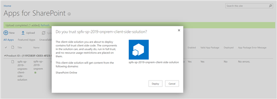 SharePoint server 2019 SPFx app deployment: Unable find app - Microsoft Q&A SharePoint server 2019 SPFx app deployment: Unable find app - Microsoft Q&A
