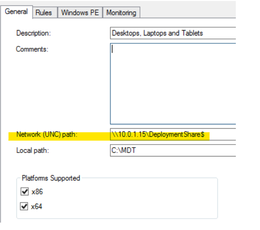 Mdt Error A Connection To The Deployment Share Could Not Be Made Connection Ok Possible
