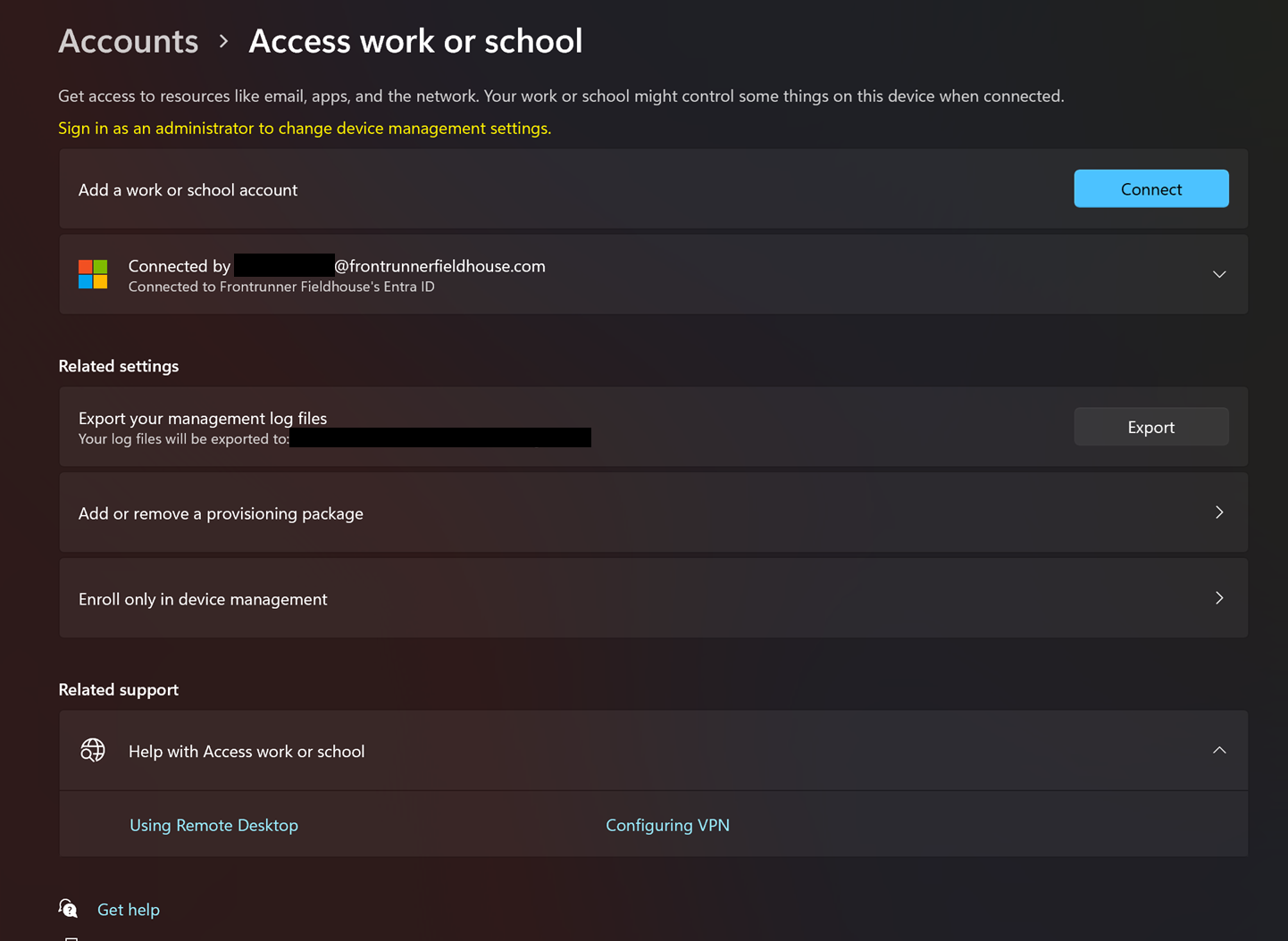 How to add local admin access to my business account - Microsoft Q&A