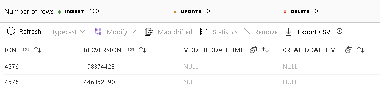 Missing timestamp using inline Common Data Model dataset of ADLS gen2 ... Missing timestamp using inline Common Data Model dataset of ADLS gen2 ...