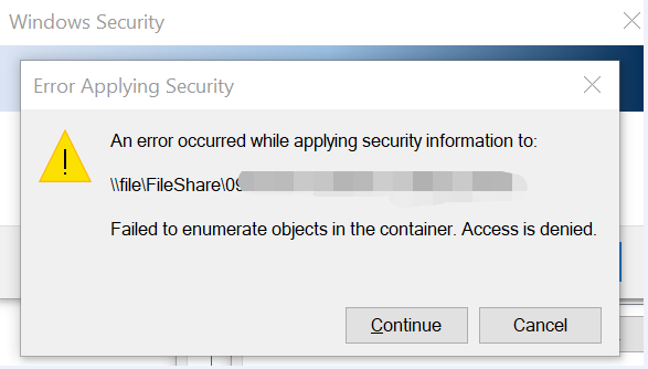 file share change permission via UNC path - Microsoft Q&A