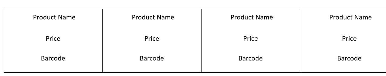 Appropriate report items to design price label in RDLC - Microsoft Q&A