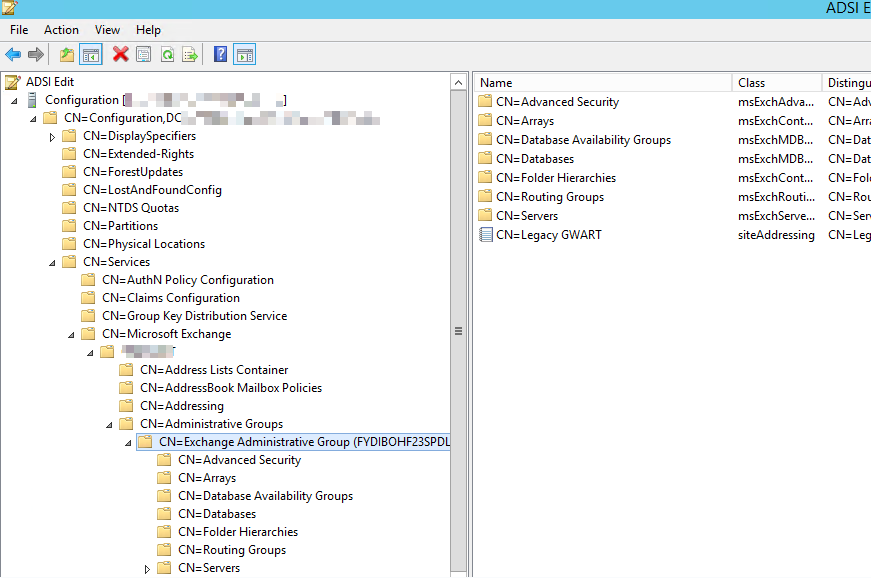 Could not find the default Administrative Group 'Exchange ...