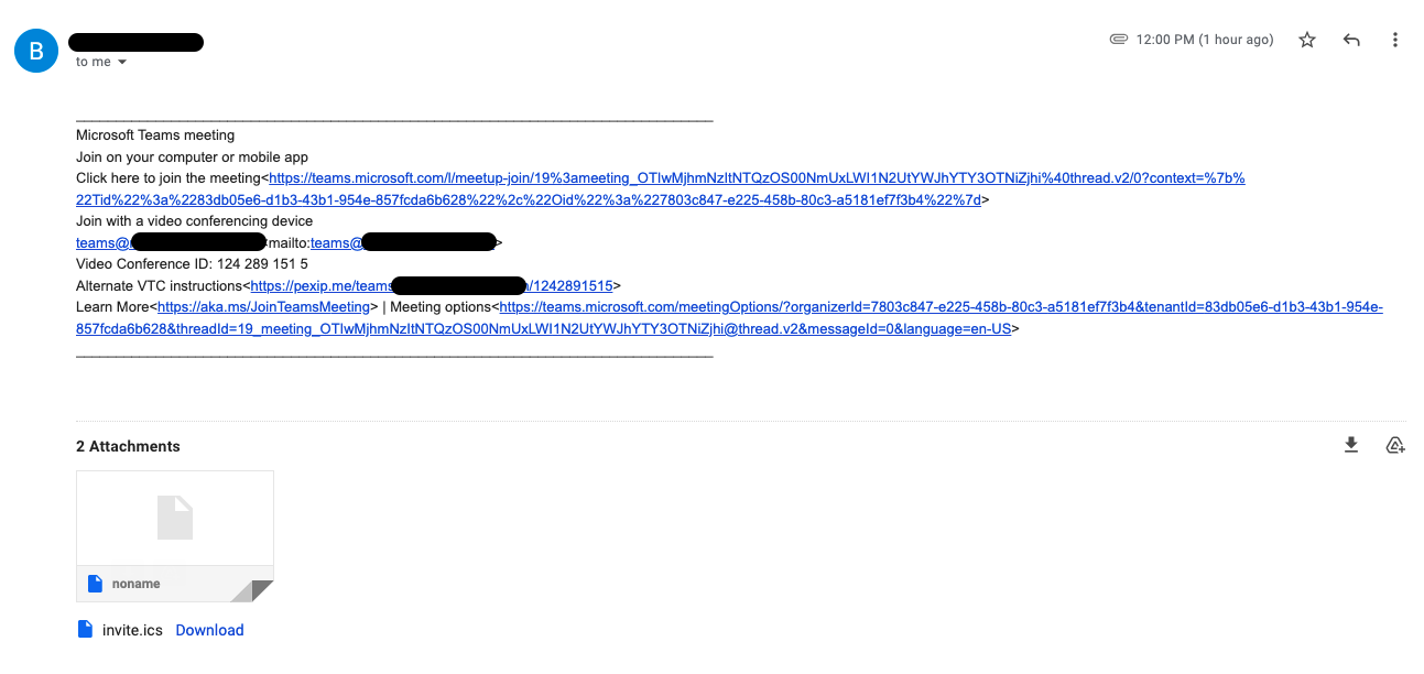Empty teams invitation - Microsoft Q&A