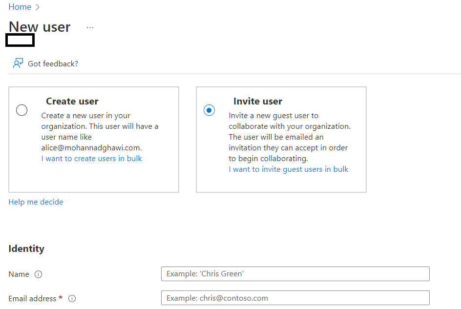 Create a new guest account and then directly invite the guest account ...