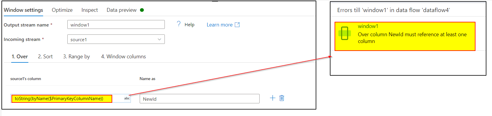 Unable To Use Expression In Window Transformation Over Clause ... Unable To Use Expression In Window Transformation Over Clause ...