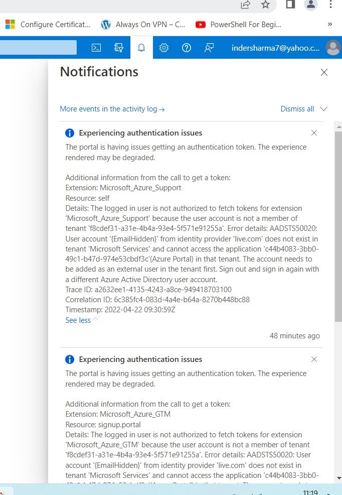 unable to view usage cost by azure billing and cost managment portal - Microsoft Q&A