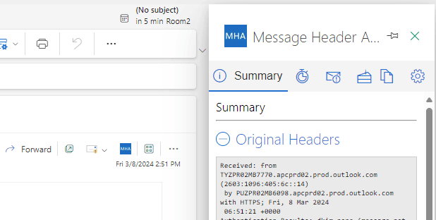 RESOLVED: MHA (Message Header Analyzer) no longer working on both ...