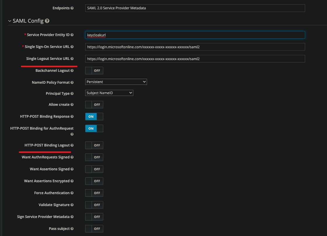 Keycloak Single logout with Azure AD saml Application - Microsoft Q&A Keycloak Single logout with Azure AD saml Application - Microsoft Q&A