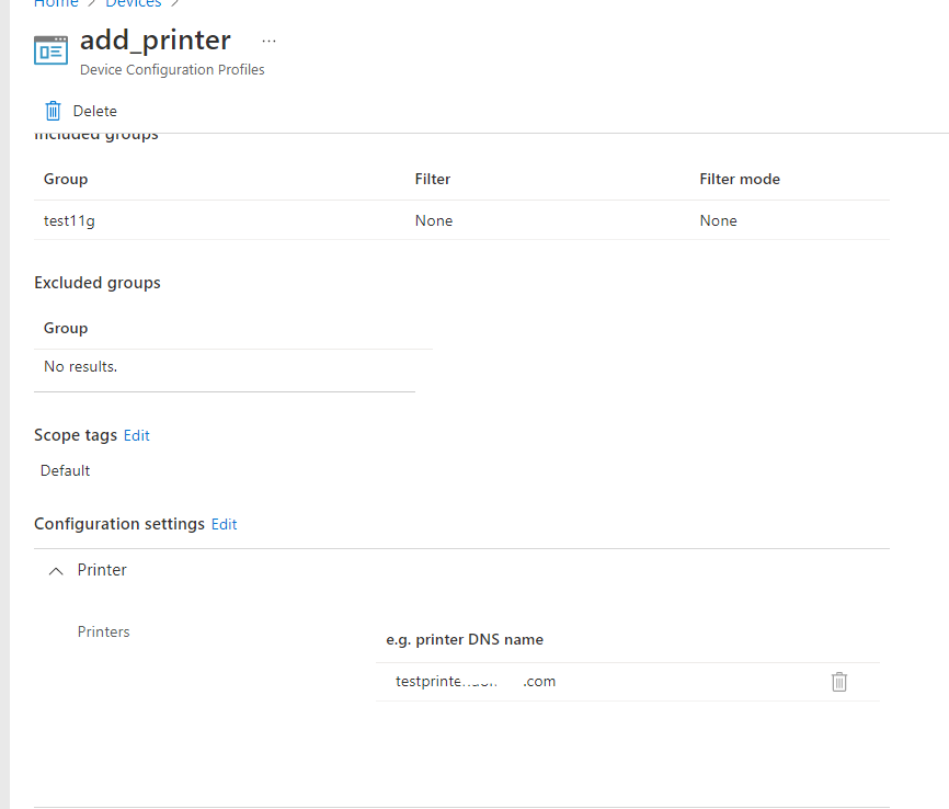 Intune - Windwows 11 restrictions (printer) - Microsoft Q&A