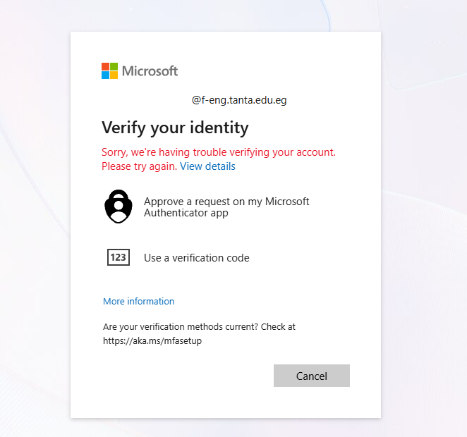 authenticator cycle stuck - Microsoft Q&A