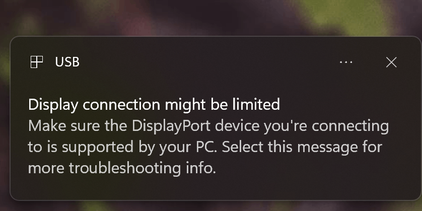 USB-c Connection to Monitor will not work on HP Spectre x360 ...