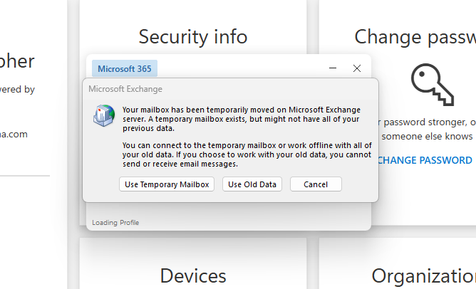 Mailbox has been temporaily moved on Microsoft Exchange server. How do ...
