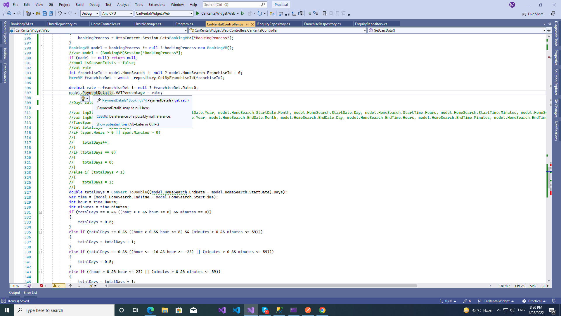 Non-nullable property 'model' must contain a non-null value when ... Non-nullable property 'model' must contain a non-null value when ...
