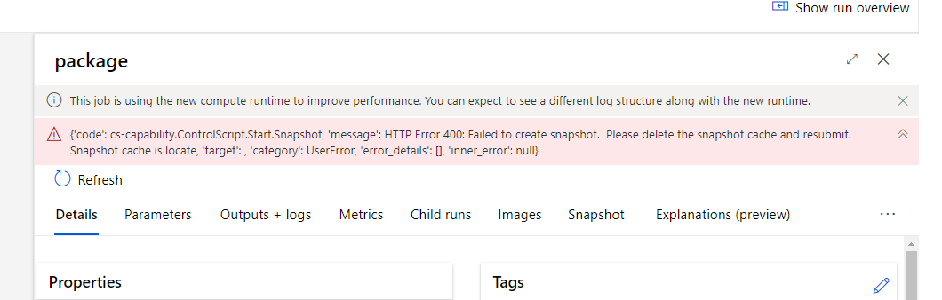 Snapshot Creation Issue - Azure ML Pipeline - Microsoft Q&A Snapshot Creation Issue - Azure ML Pipeline - Microsoft Q&A