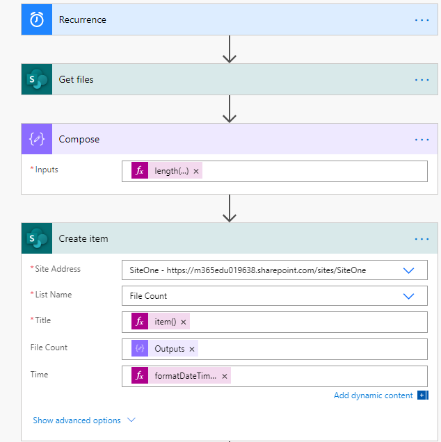 Count the files in a library using Power Automate - Microsoft Q&A