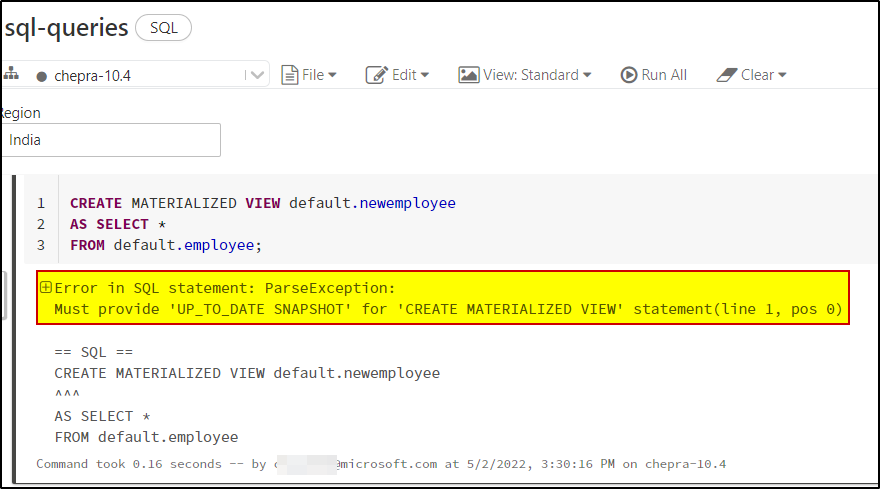 Azure Databricks - Materialized Views - Microsoft Q&A Azure Databricks - Materialized Views - Microsoft Q&A