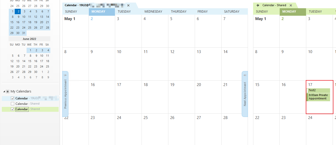 Private items aren't displayed in a shared mailbox in Outlook ...