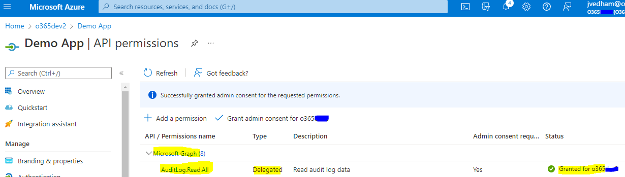 Microsoft Graph api auditLog/signIn throwing 403 Forbidden error ... Microsoft Graph api auditLog/signIn throwing 403 Forbidden error ...