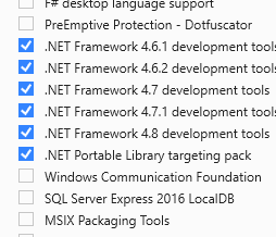 New Project does not list all installed .Net versions - Microsoft Q&A