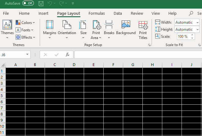Excel background is black - Microsoft Q&A