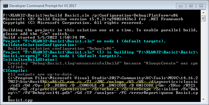 Command Line Compilation While Augmenting Preprocessor Defintion