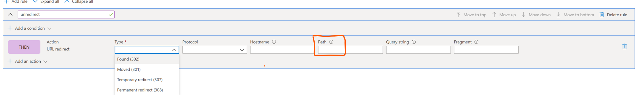 Front Door (Premium) redirect to path rule - Microsoft Q&A Front Door (Premium) redirect to path rule - Microsoft Q&A
